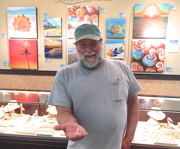 Al with shells to be identified during Pam Rambo art show | I Love Shelling